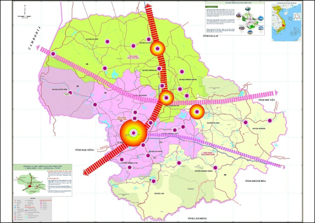 Bản đồ Đắk Lắk theo tỉnh, map quy hoạch tại địa phương