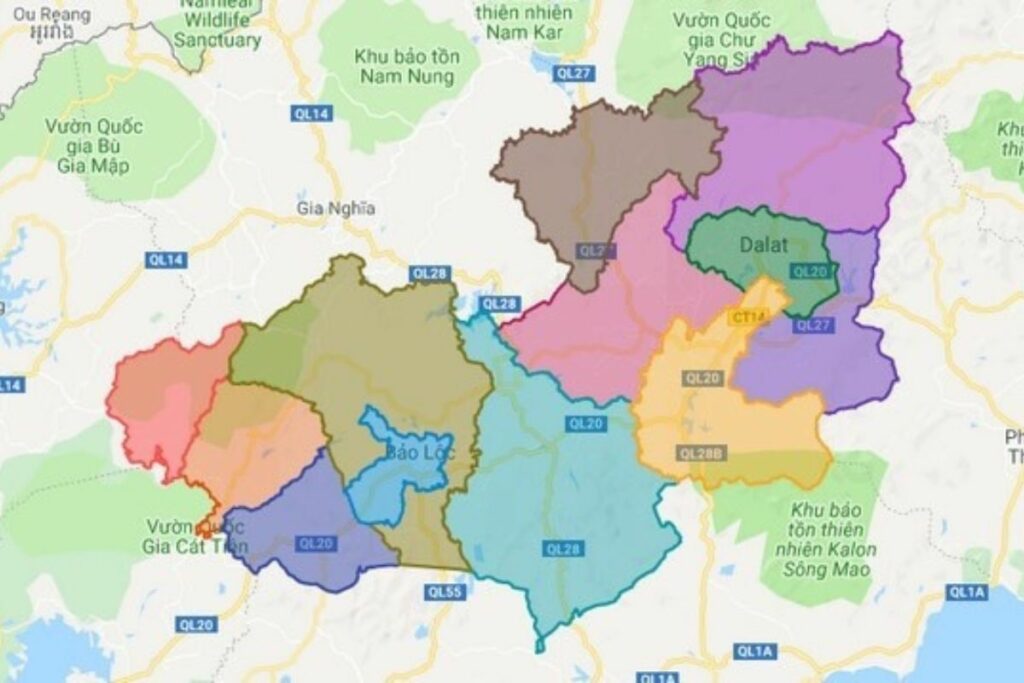 Bản đồ Lâm Đồng mới | Map vệ tinh, giao thông hôm nay