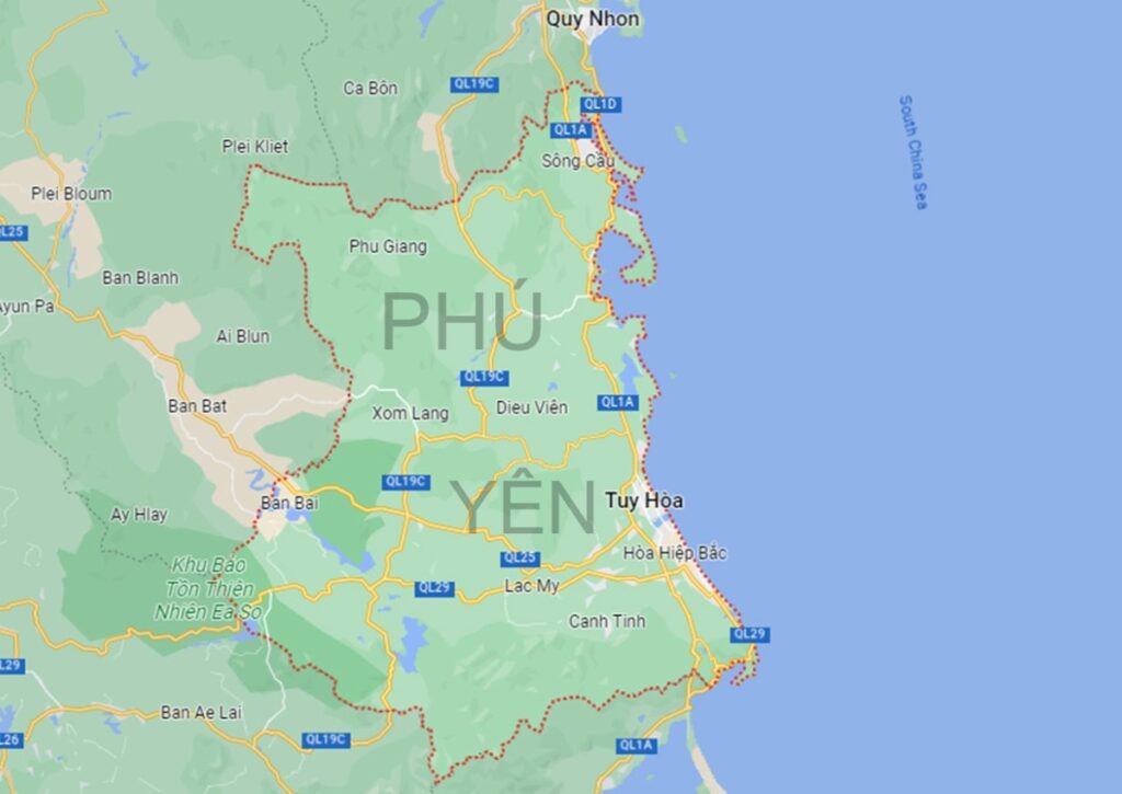 Bản đồ Phú Yên, map quy hoạch, vệ tinh tại địa phương