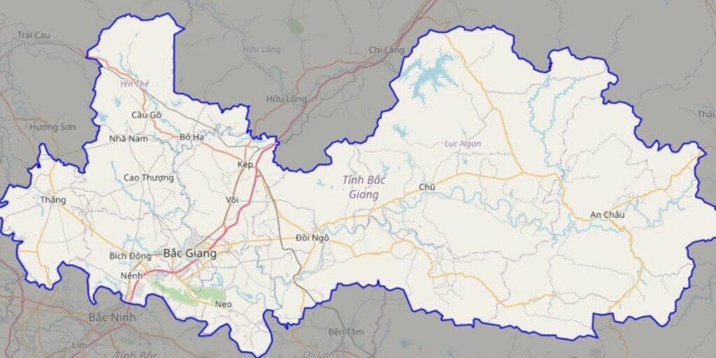 Cập nhật bản đồ Bắc Giang, map giao thông, vệ tinh mới