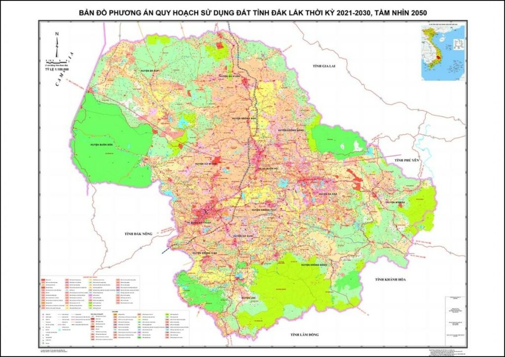 Bản đồ Đắk Lắk theo tỉnh, map quy hoạch tại địa phương