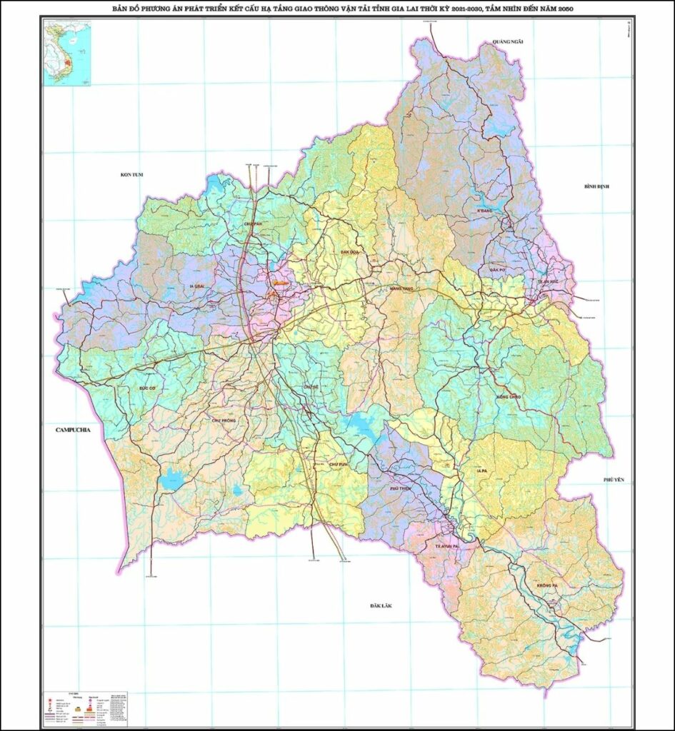 Bản đồ Gia Lai | Cập nhật map vệ tinh, quy hoạch mới nhất